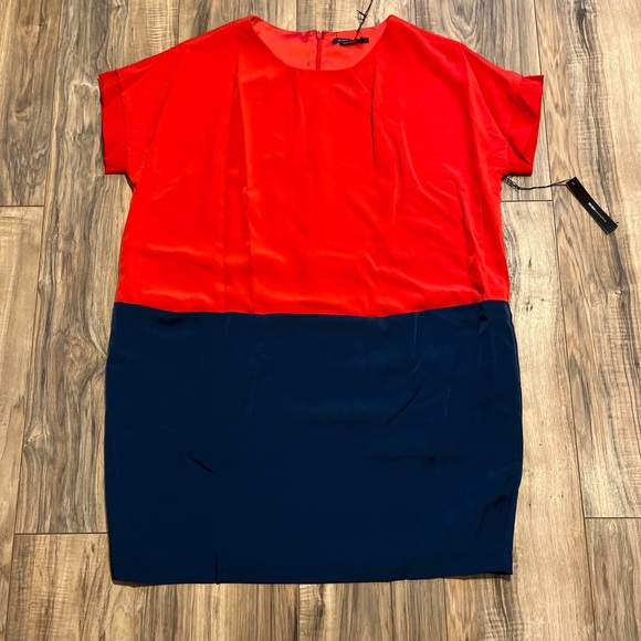 BCBGMaxAzria | Dresses | Bcbg Max Azria Colorblock Shift Dress Wpockets ...